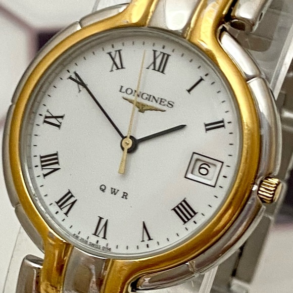 Longines | Accessories | Vintage Longines Swiss Made Twotone Stainless Steel Mens Unisex Dress ...